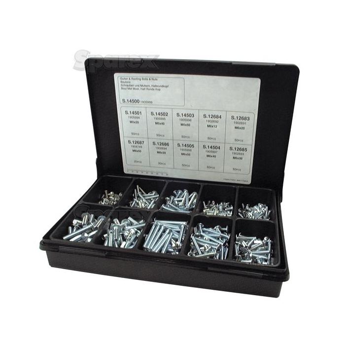 Metrisches Sortiment an Dachdeckerschrauben und -muttern, 450 Stück Compak | Mister Agri